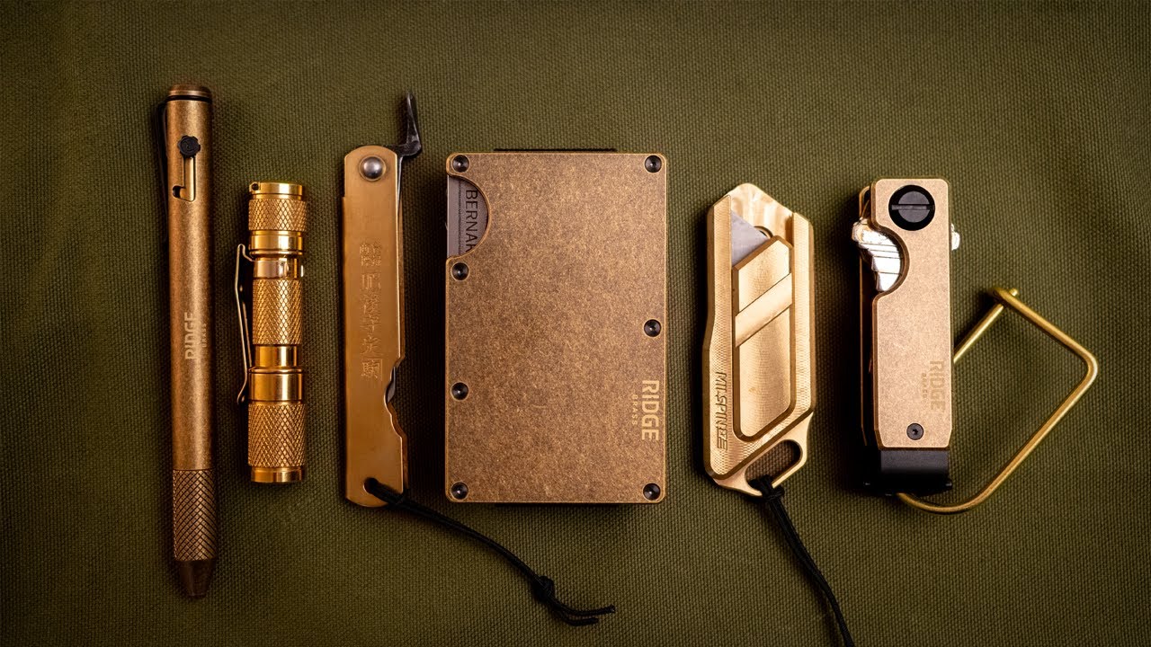 My FULL BRASS Everyday Carry | New Brass EDC Items from Ridge ...